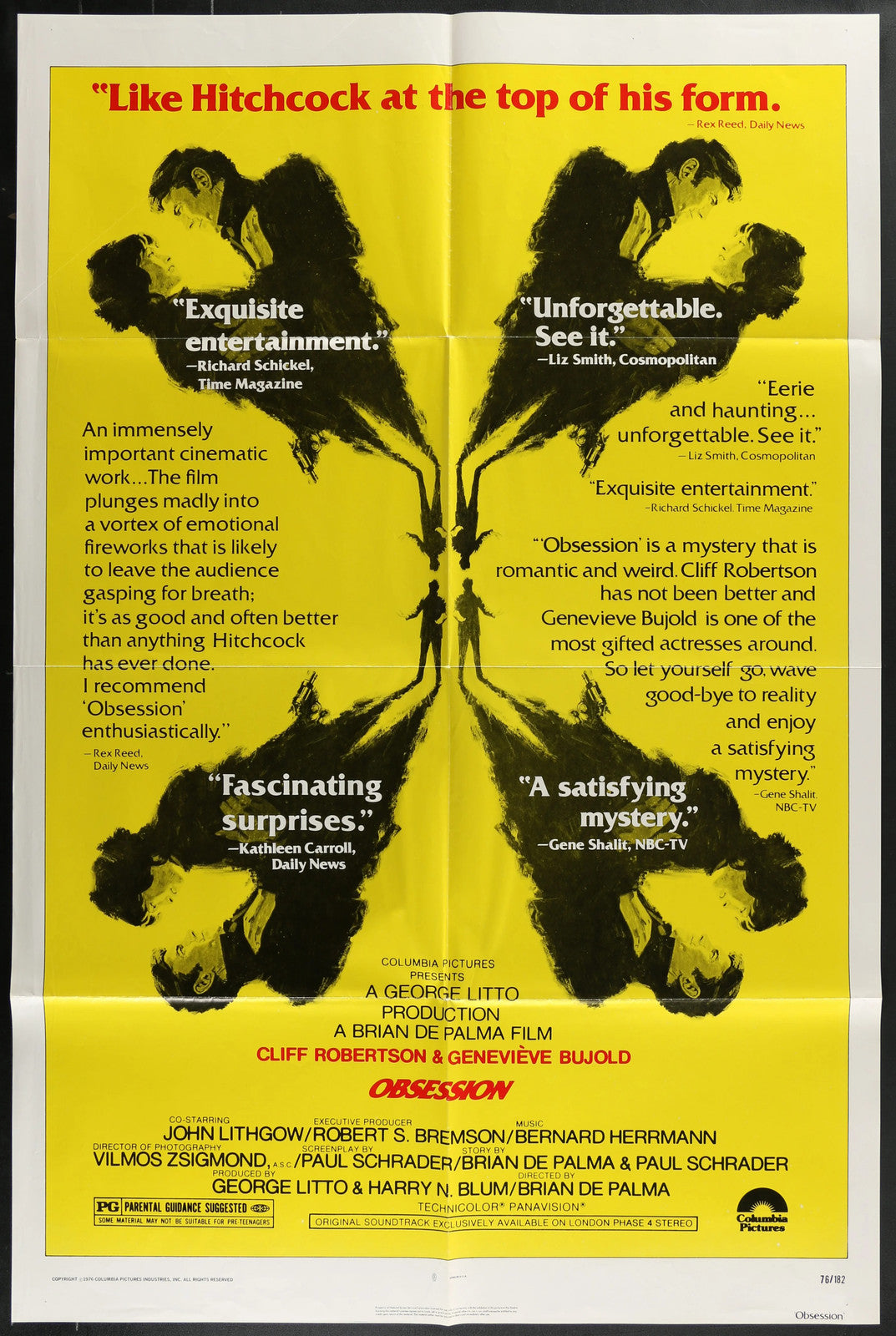 Obsession (1976) Original Movie Poster Folded 27x41 – PopCatalog